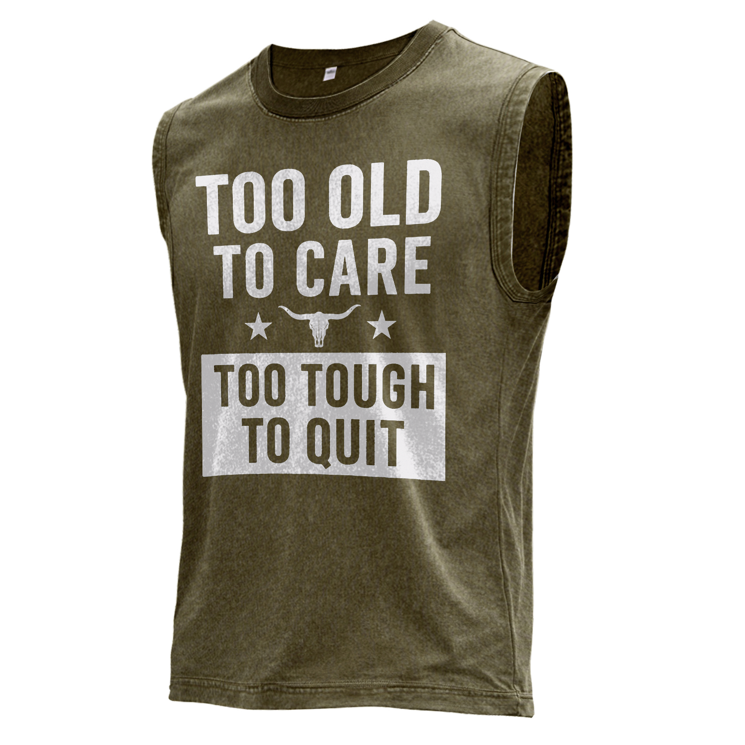 Too Old to Care Sleeveless Tank Top | LouMark