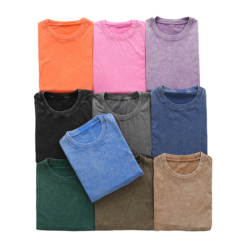 Men’s Vintage Washed Cotton T-Shirt – Loose Fit Heavyweight Tee | LouMark